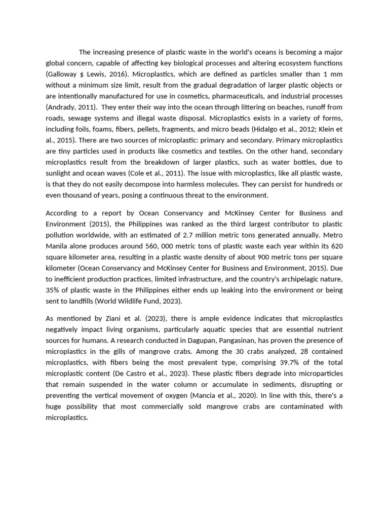 Micro Plastics | PDF | Plastic | Earth Sciences
