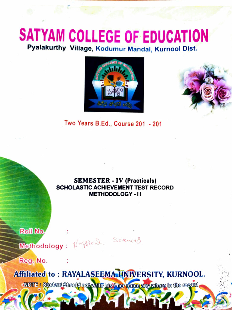 4sem Phy Schl Achievement EM | PDF