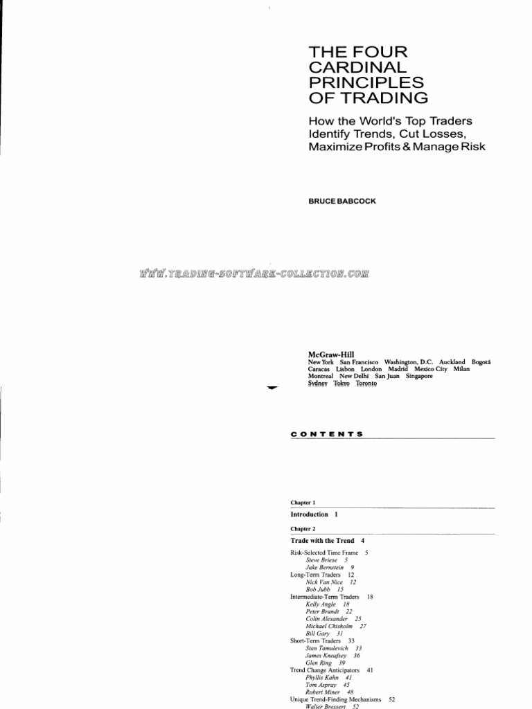 A - The Four Cardinal Principles of Trading | PDF