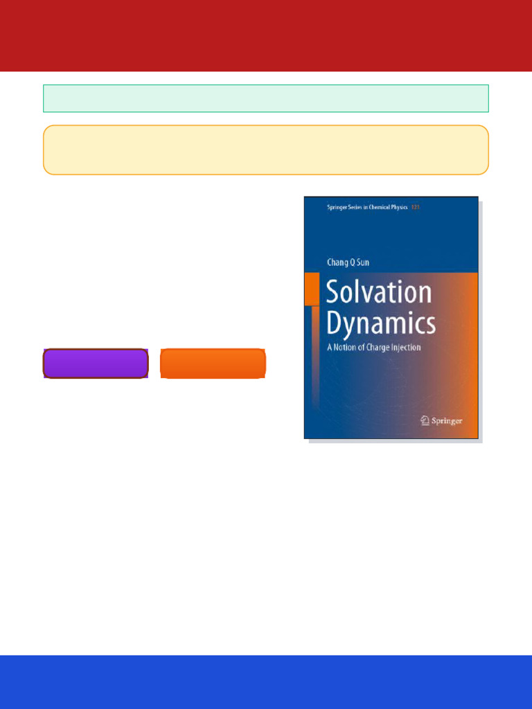 Solvation Dynamics A Notion of Charge Injection Chang Q Sun ebook new ...