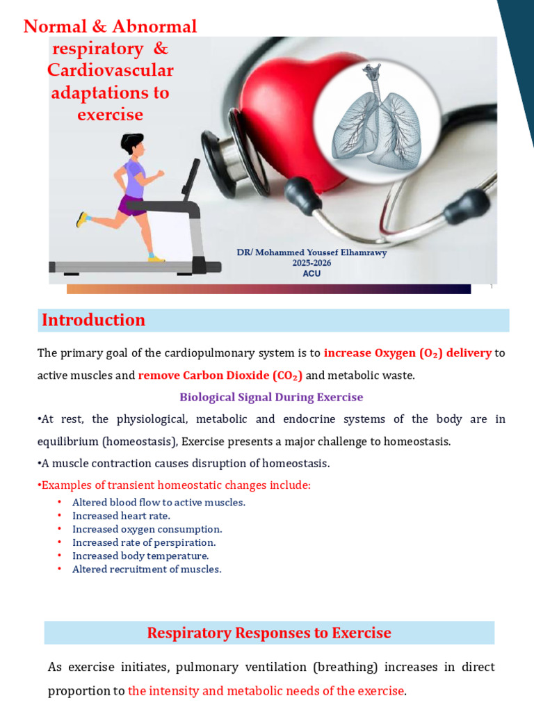 (L-2) Effect of Exercise On Cardiovascular & Respiratory System | PDF ...