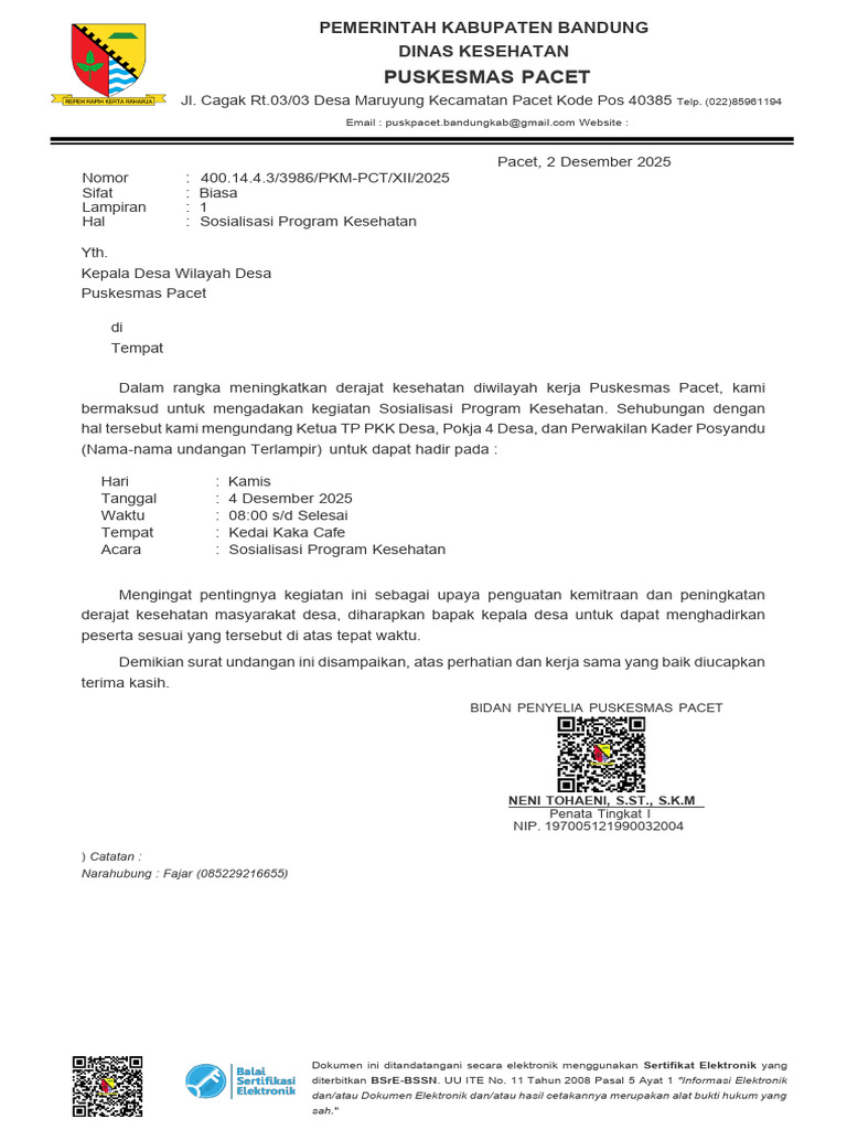 Undangan Pertemuan_4 Des 2025 | PDF