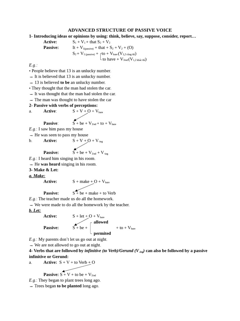 Advanced Structure of Passive Voice 2 | PDF