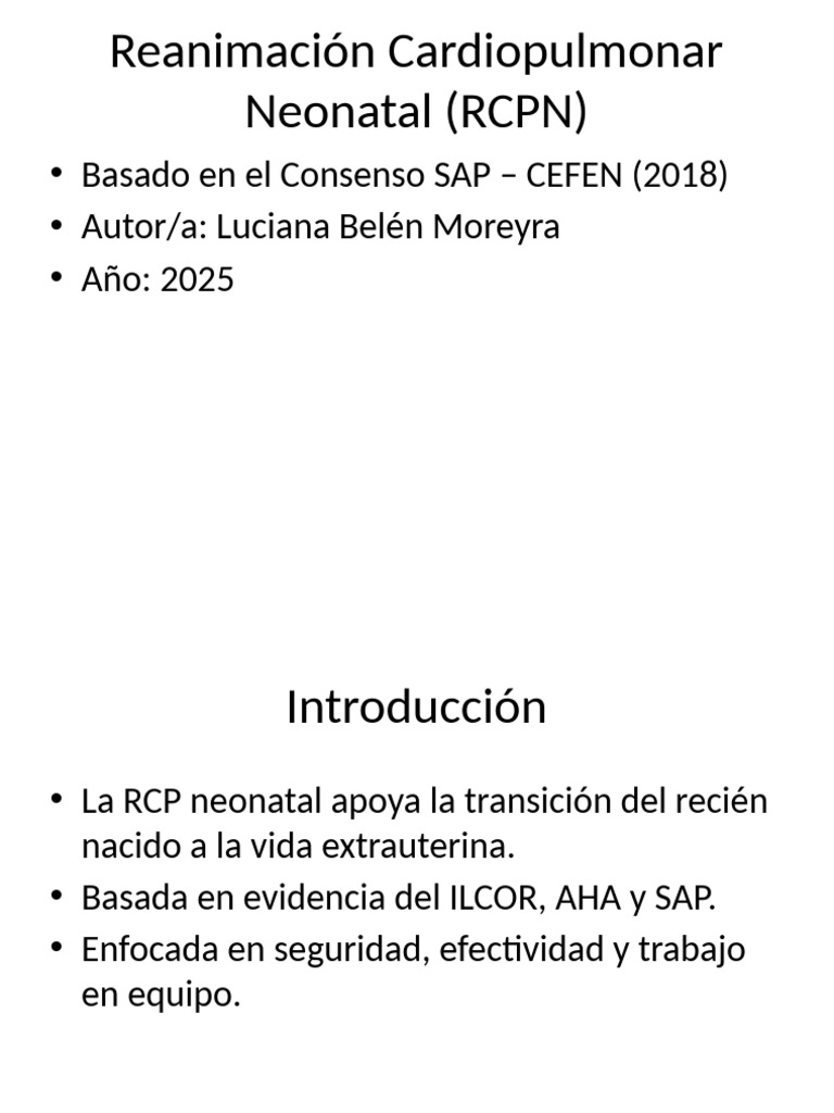 Guía RCP Neonatal: Protocolo y Claves | PDF | Reanimación ...