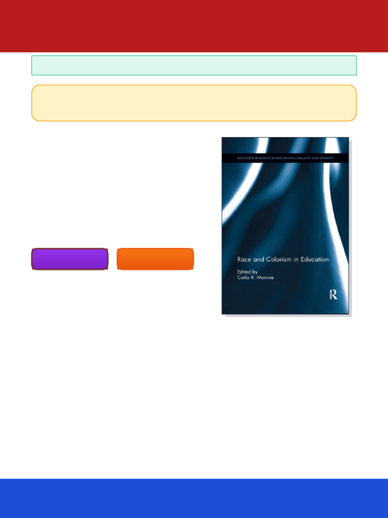 Race and Colorism in Education Carla R. Monroe ebook teaching version ...