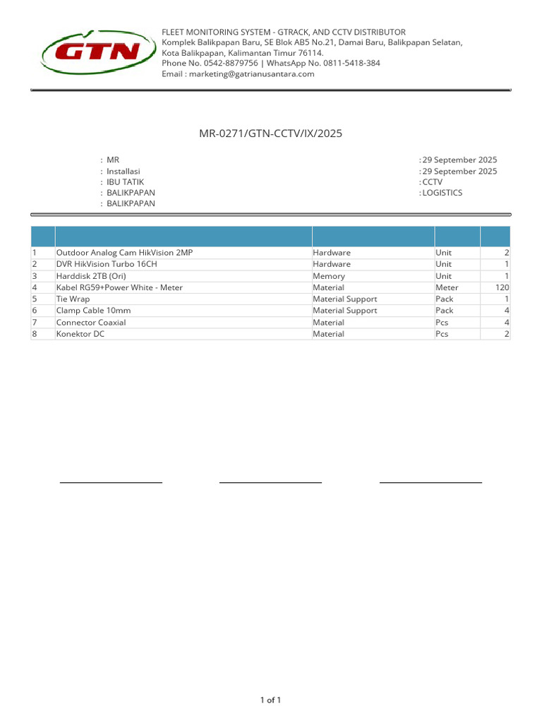 MR - MR-0271_GTN-CCTV_IX_2025 | PDF | Electronics | Electrical Engineering