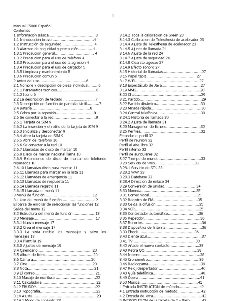 Manual C5000 Español | PDF | Servicio de mensajes cortos | Correo ...