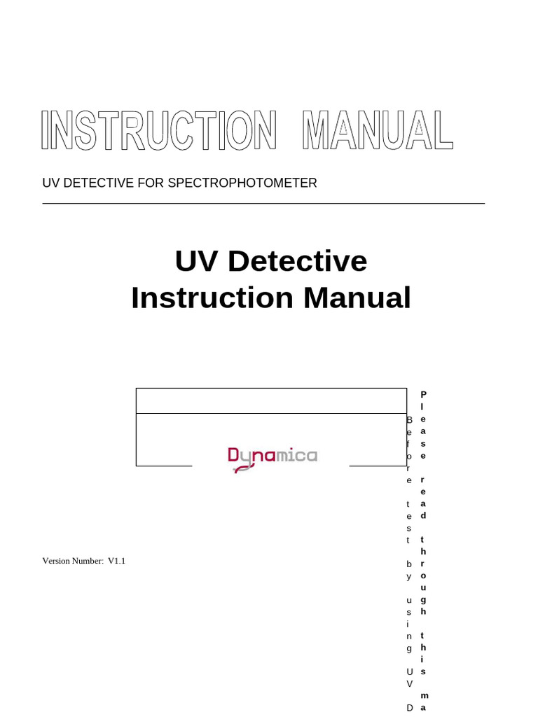 UV+Detective+Instruction+Manual V1.1 + 09.12.30 | PDF ...