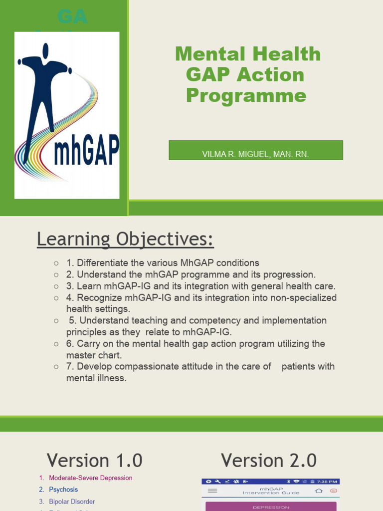 2. MhGAP | PDF | Psychotherapy | Mental Disorder