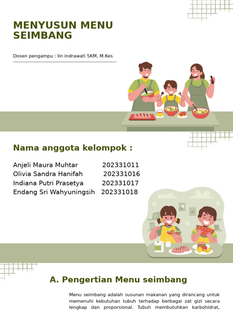 Kelompok Menyusun Menu Seimbang | PDF