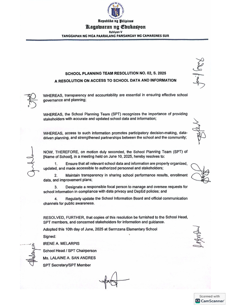 The SGC Resolution On Access To Information Action Plan | PDF