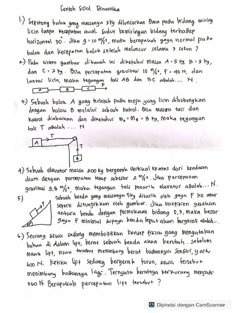 Contoh Soal Hukum Newton | PDF