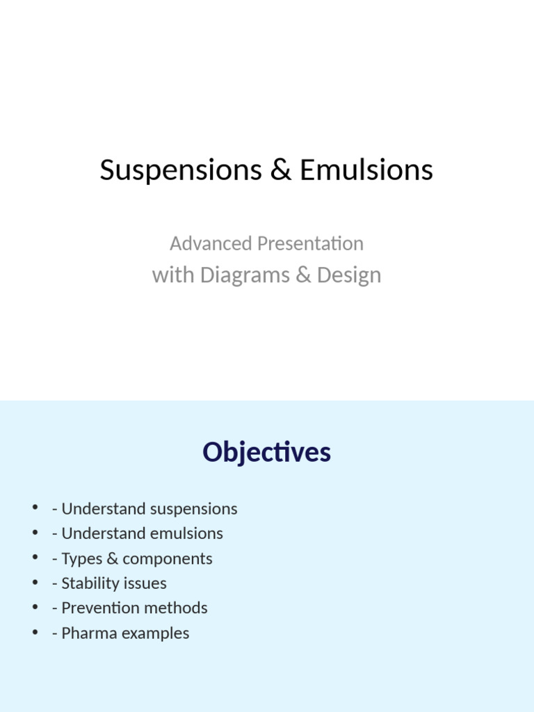 Understanding Suspensions and Emulsions | PDF