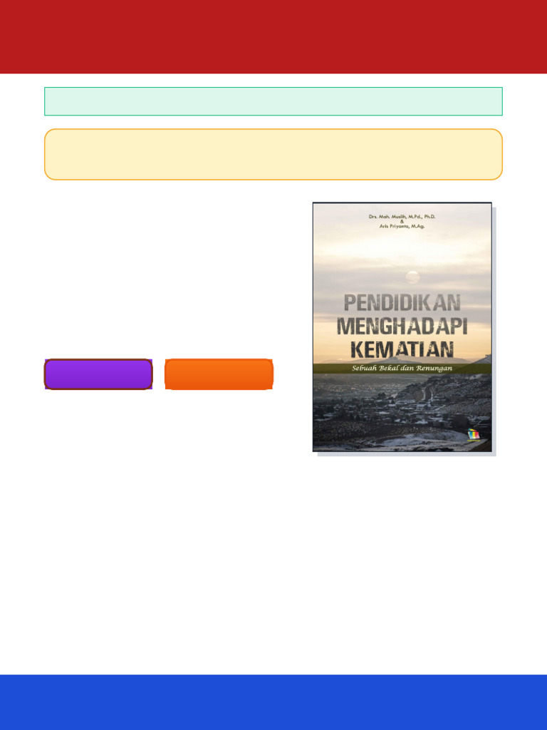 Pendidikan Menghadapi Kematian Sebuah Bekal Dan Renungan Drs Moh Muslih ...