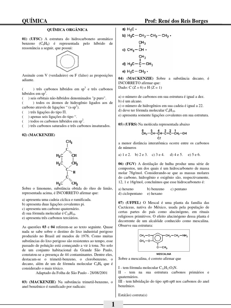 Hidrocarbonetos | PDF | Aromaticidade | Carbono