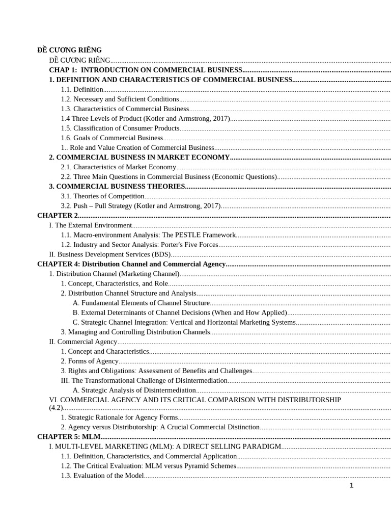 Overview of Commercial Business Concepts | PDF | Inventory | Market ...