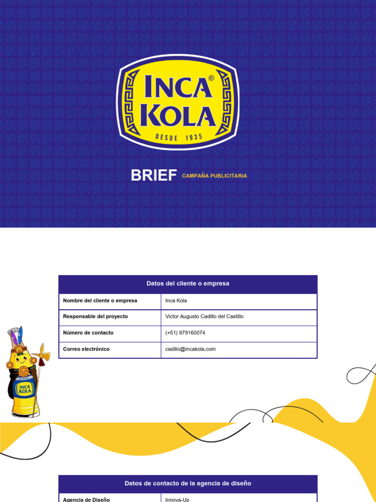 Brief Inca Kola. Dirección de Arte (1) | PDF | Refresco | Perú