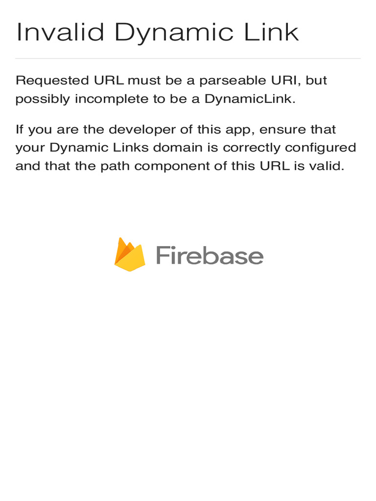 Invalid Dynamic Link | PDF