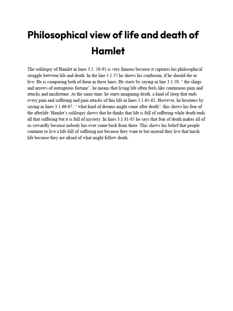 Philosophical View of Life and Death of | PDF