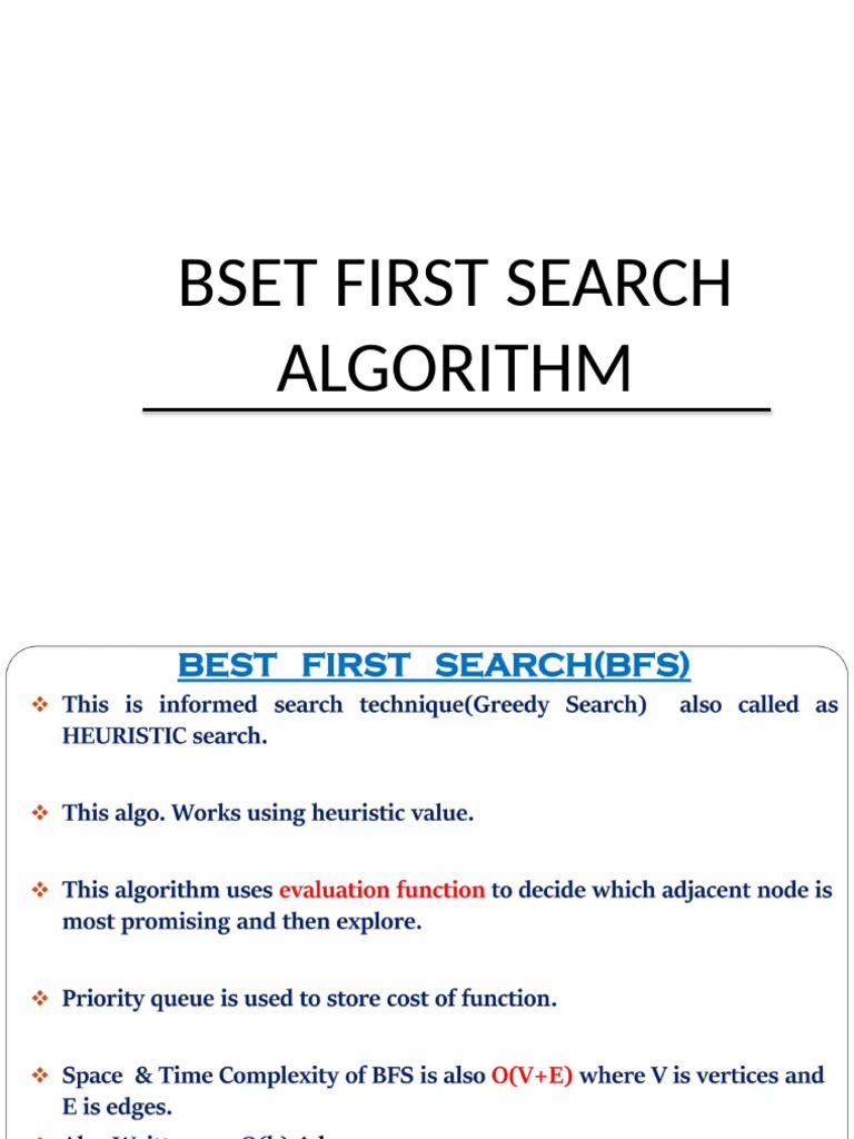 Best First Search Algorithm | PDF