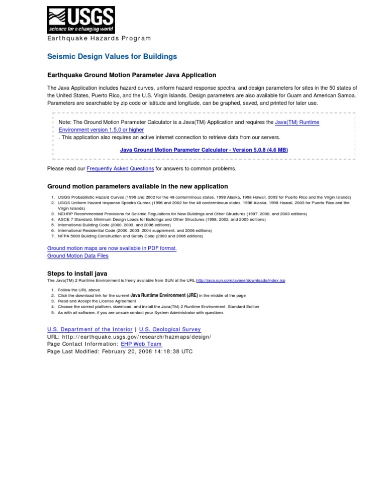 Seismic Design Values For Buildings | PDF