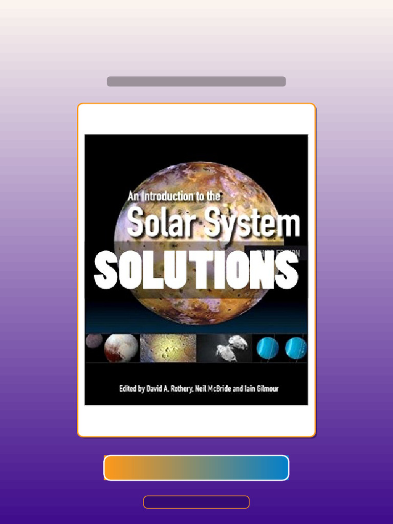 Solutions Introduction to the Solar System 3 Ed Rothery eBook and ...