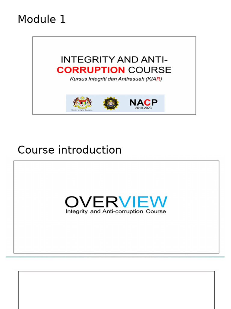 KIAR English Module 1 | PDF