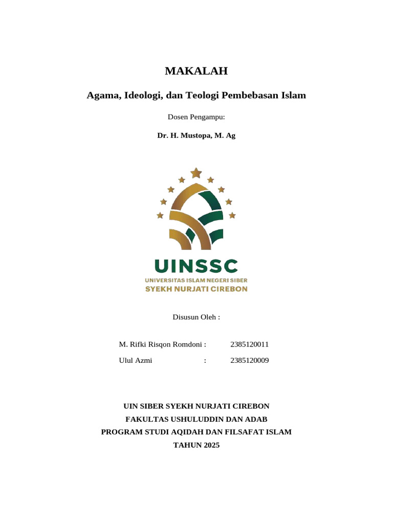 Teologi Pembebasan dalam Islam | PDF