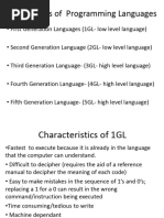 Overview of Programming Language Generations | PDF | Assembly Language ...