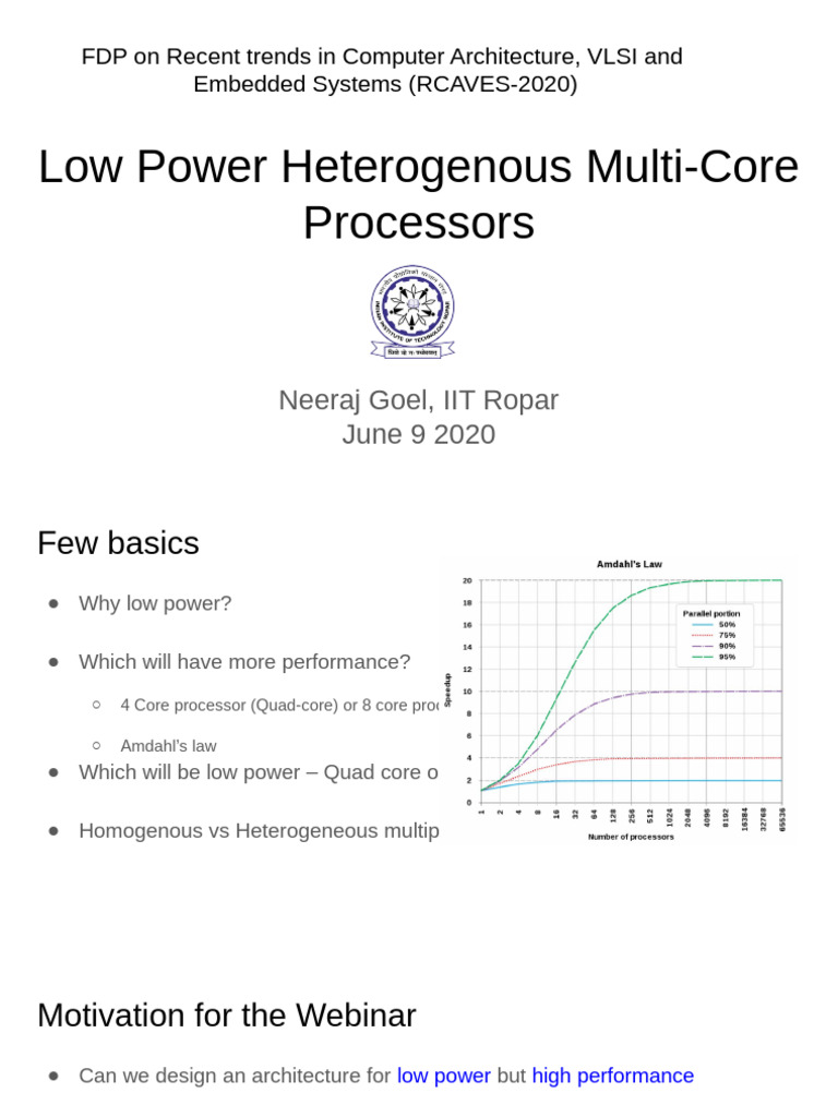Low Power Heterogeneous Multi-Core Processors | PDF | Multi Core ...