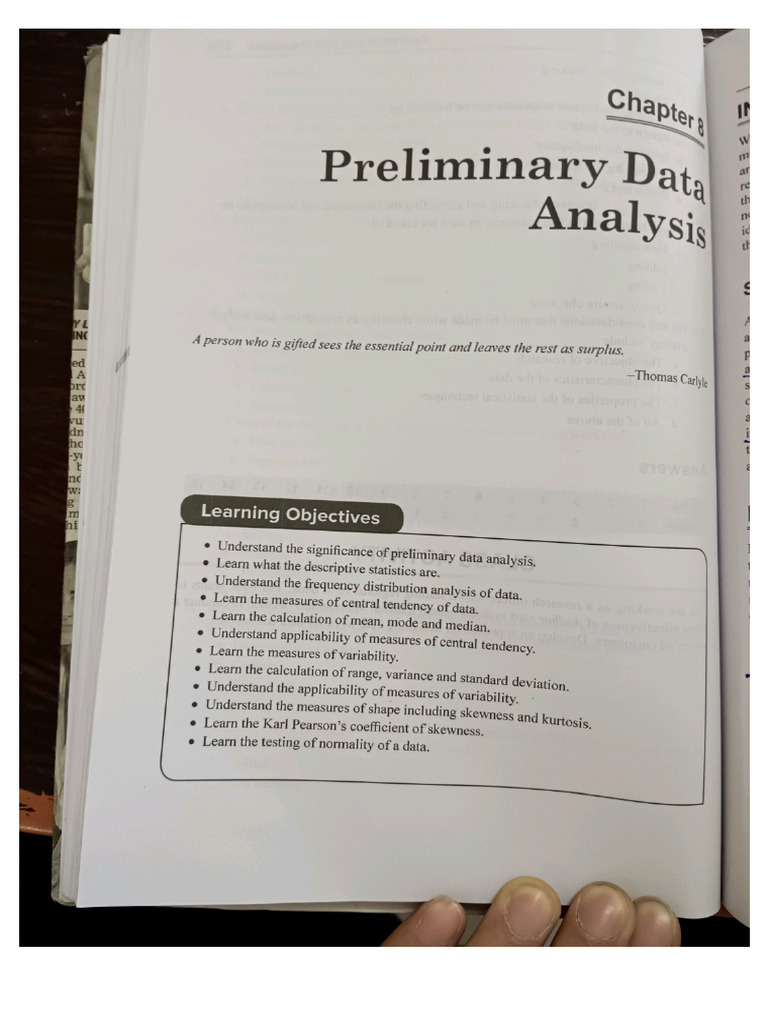 Preliminary Data Analysis | PDF