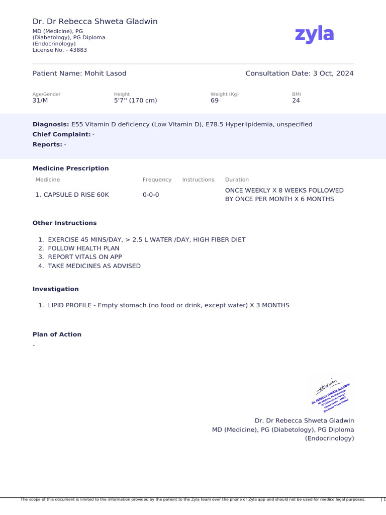 Doctor Prescription on Follow Up of Health Check Up | PDF