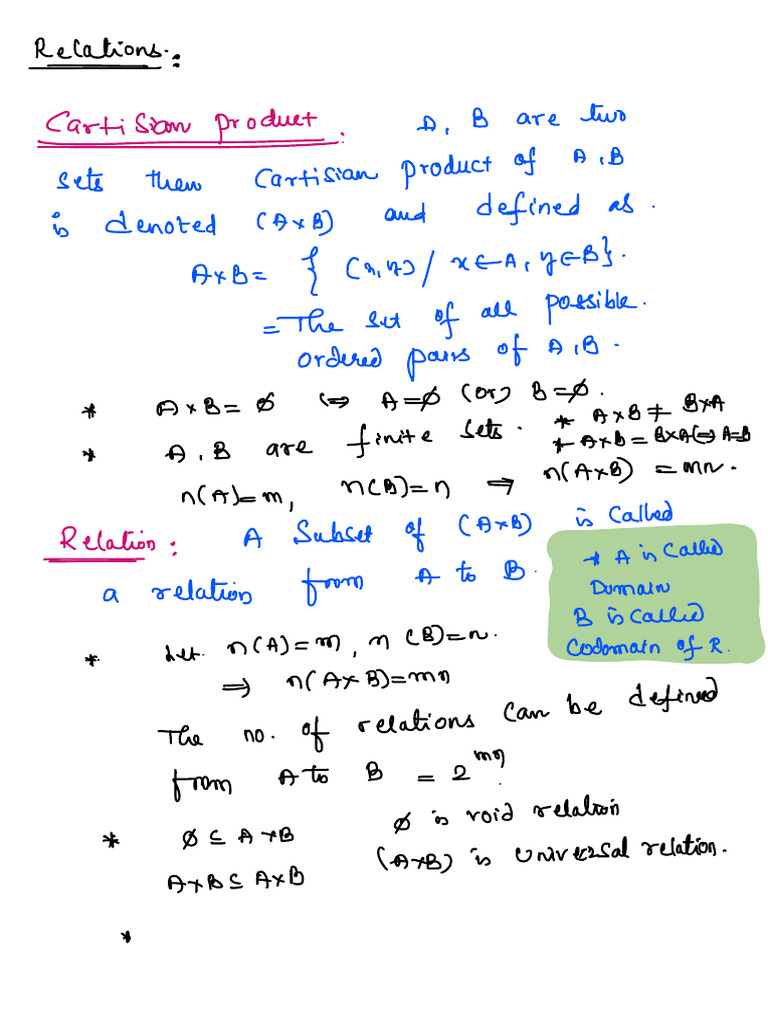 Relations Notes | PDF