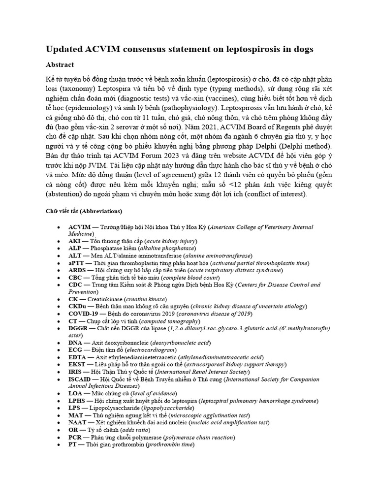 Lepto Acvim | PDF