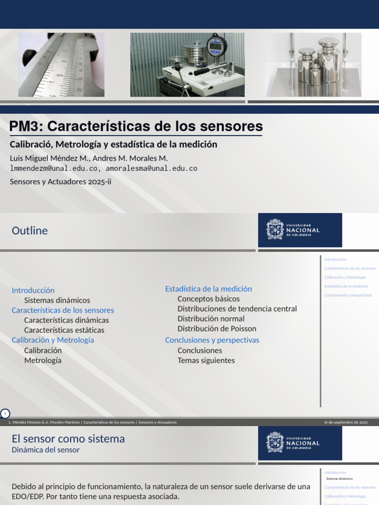 PM3 CaracteristicaSensores | PDF | Metrología | Exactitud y precisión