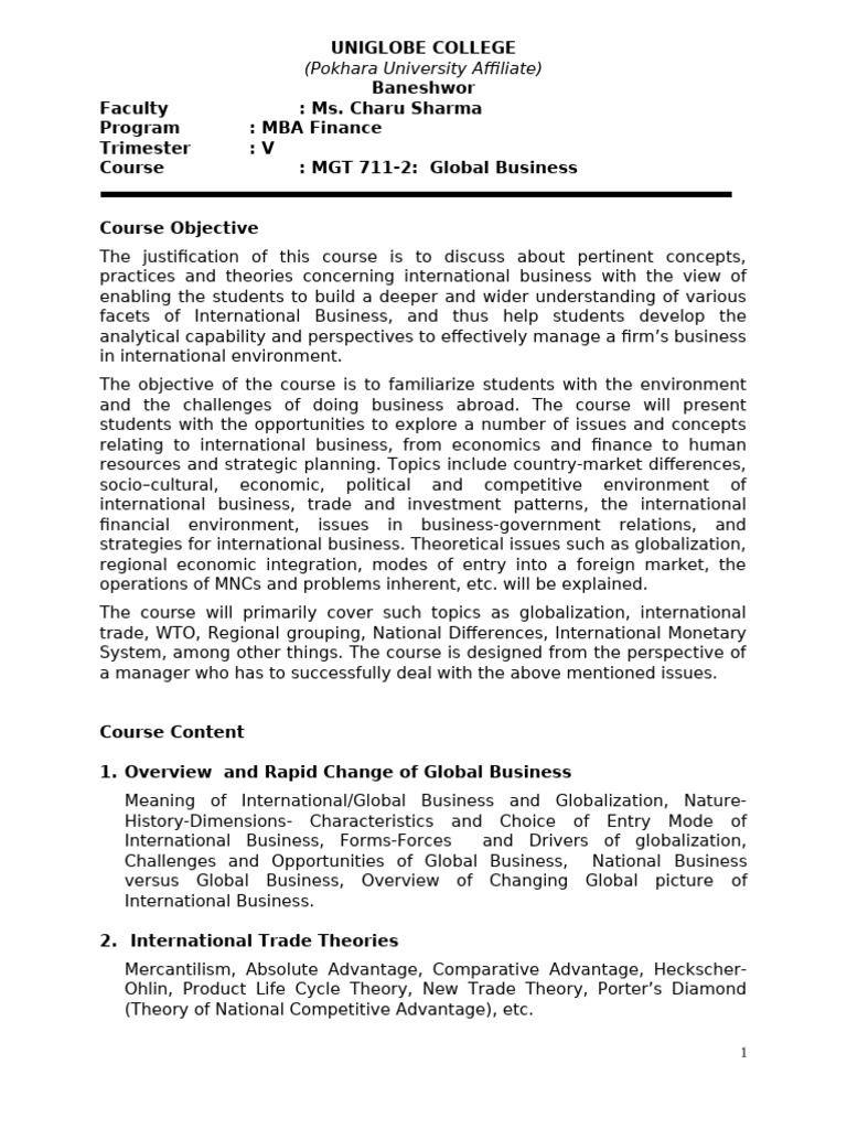 2 Global Business Course Outline - Ca86900e 84f5 4547 9d4e 385c3716d65c ...