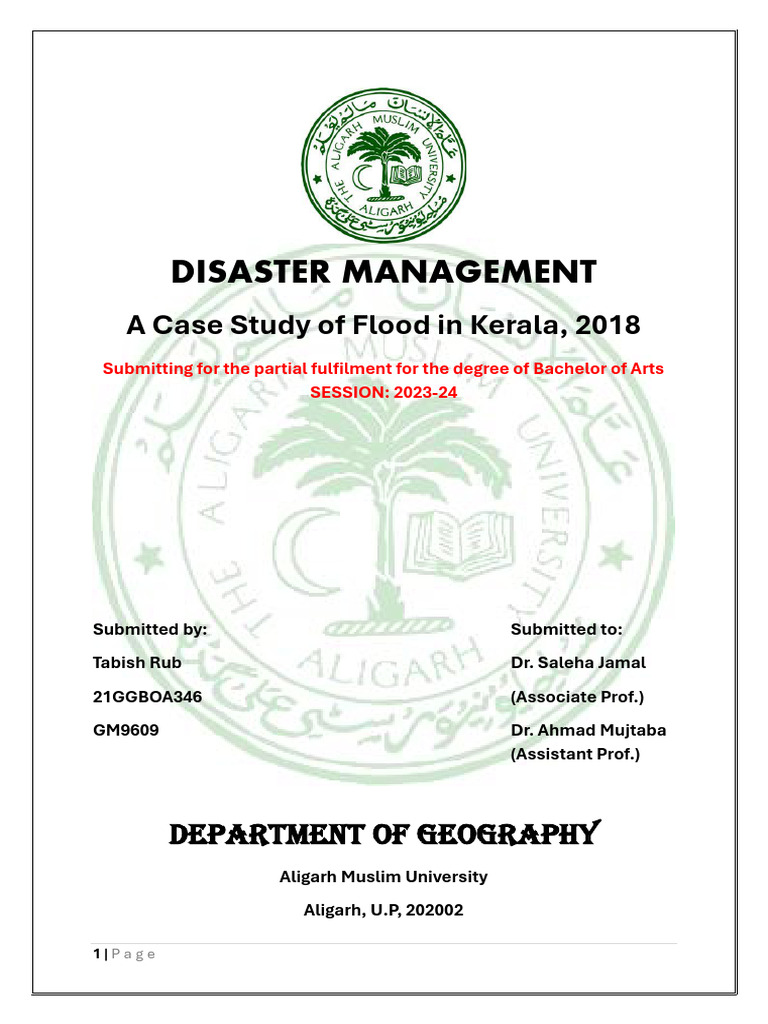 Kerala Flood 2018: Disaster Management Analysis | PDF | Natural ...