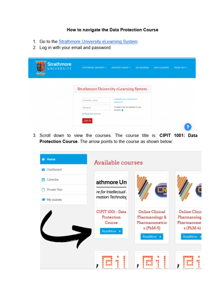 Data Protection Course Navigation Guide | PDF