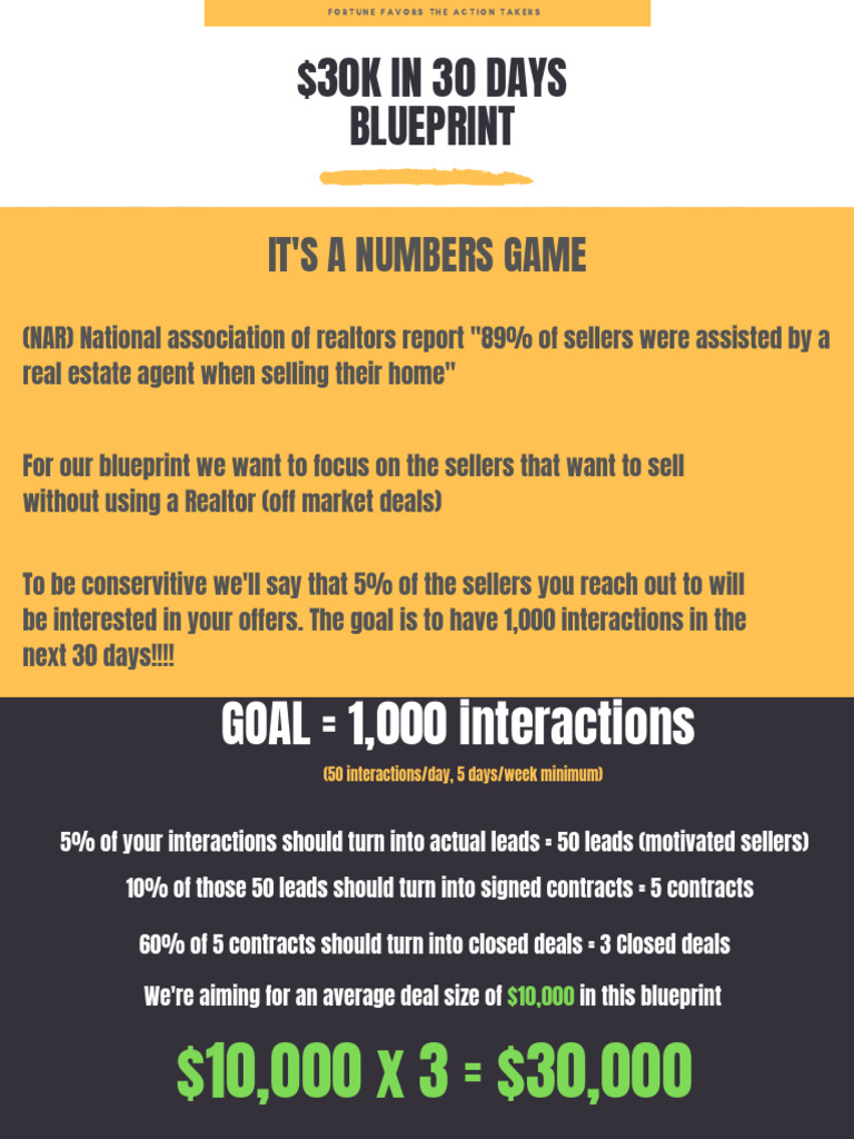 $30K Real Estate Deal Blueprint | PDF | National Association Of ...