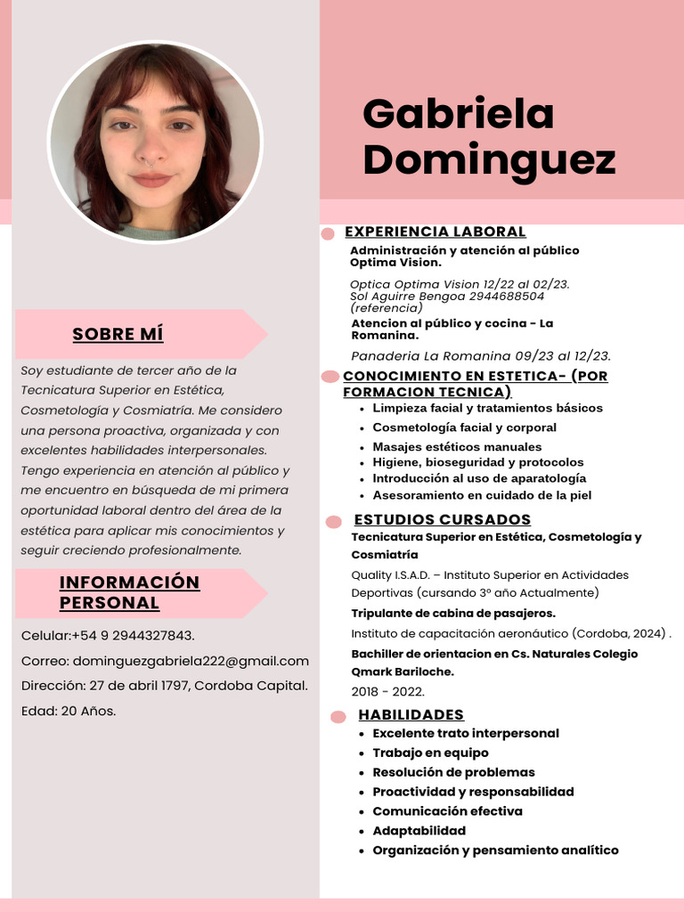 CV - Gabriela Domínguez | PDF