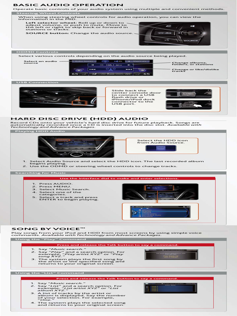 Basic Audio System Controls Guide | PDF | I Pod | Compact Disc