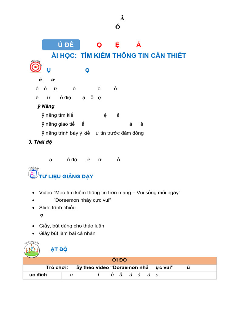 Giao An Mau Lop 8 Tim Kiem Thong Tin Can Thiet | PDF