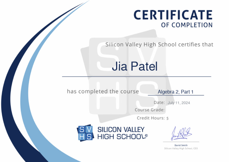 Certificate of Completion | PDF