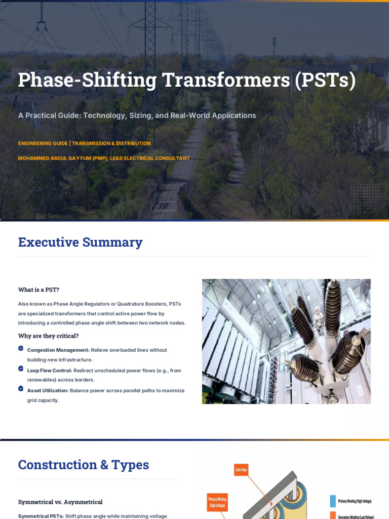 Phase-Shifting Transformers Guide | PDF | Electrical Engineering ...