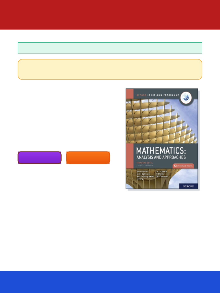 Oxford IB Diploma Programme IB Mathematics: analysis and approaches ...