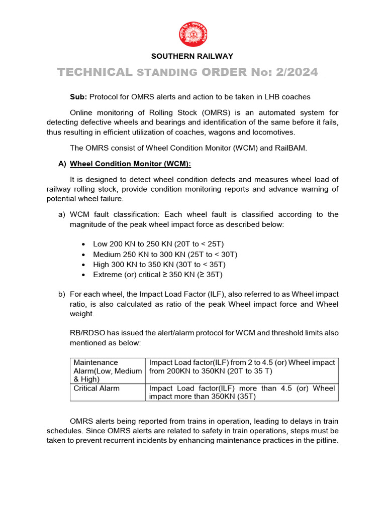 TSO 2-2024_Protocol_for_OMRS_alerts_and_action_to_be | PDF | Rail ...