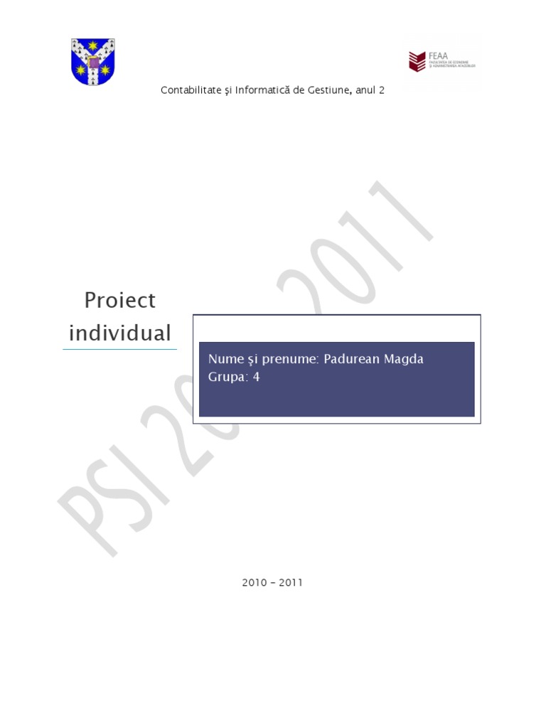 Proiect Psi | PDF