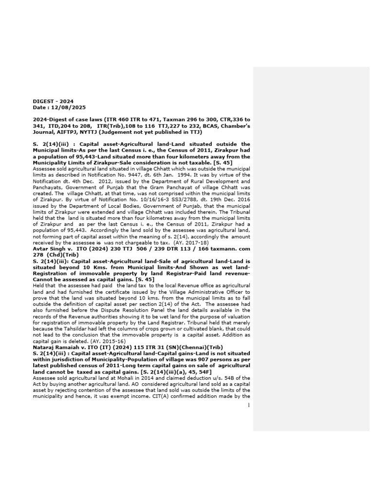 Digest 2024 | PDF | Taxes | Subsidy
