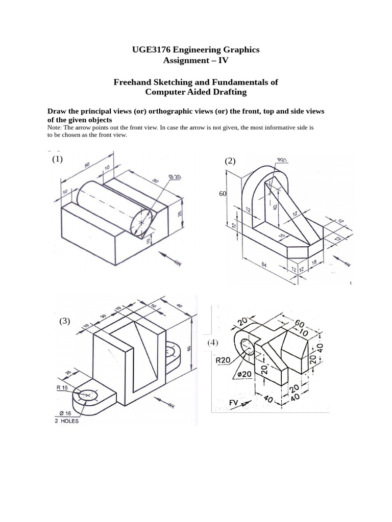 UGE3176 Engineering Graphics A4 | PDF