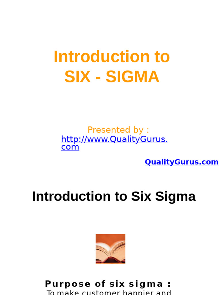Six Sigma: Overview and Benefits | PDF | Variance | Six Sigma